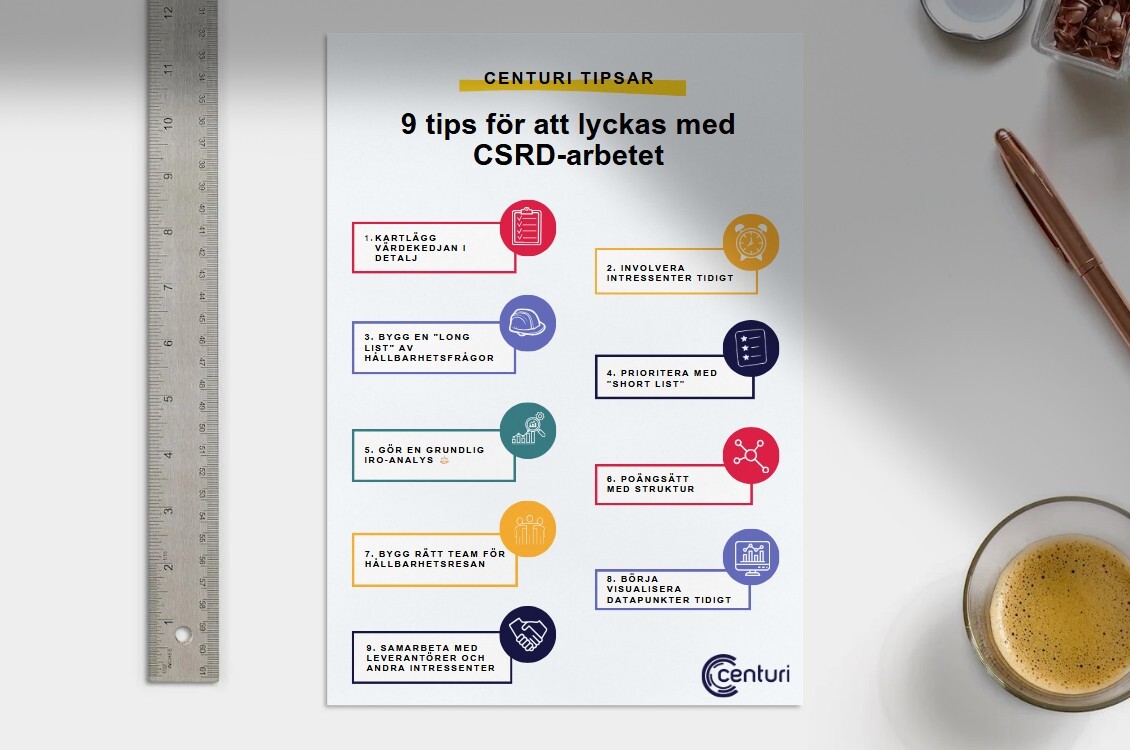 9 tips från Centuri för att lyckas med CSRD-arbetet